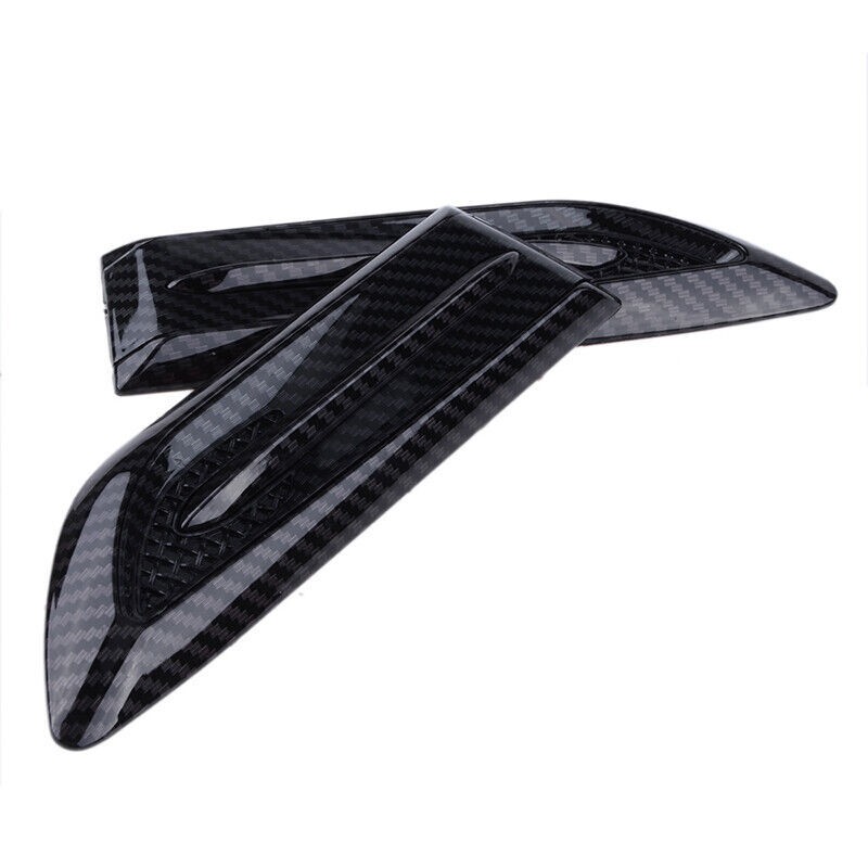 2x Carbon Fiber Side Wing Air Flow Intake Vent Fender Scoop Bonnet ...