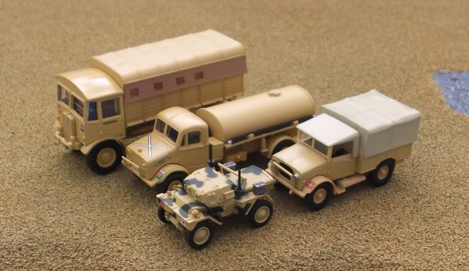 20MM 1/76 WW2 OXFORD DESERT SET. AEC MATADOR, BEDFORD OY TANKER, MWD & DINGO. | eBay UK