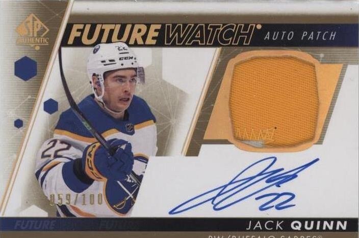 2022-23 SP Authentic - Future Watch Auto Patch Jack Quinn #FWAP-JQ /100 ...
