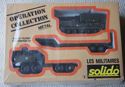 solido tank transporter t12 amx 30 pluton sealed Box scale britains ...