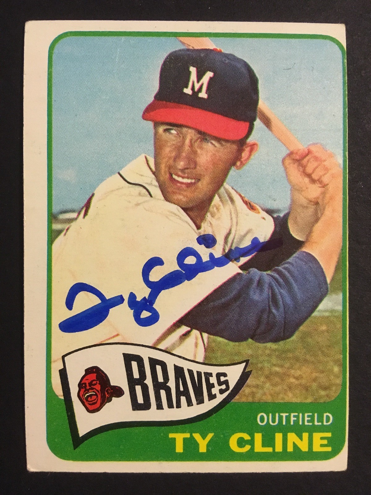 Ty Cline Braves Signed 1965 Topps Baseball Card #63 Auto Autograph 3 | eBay