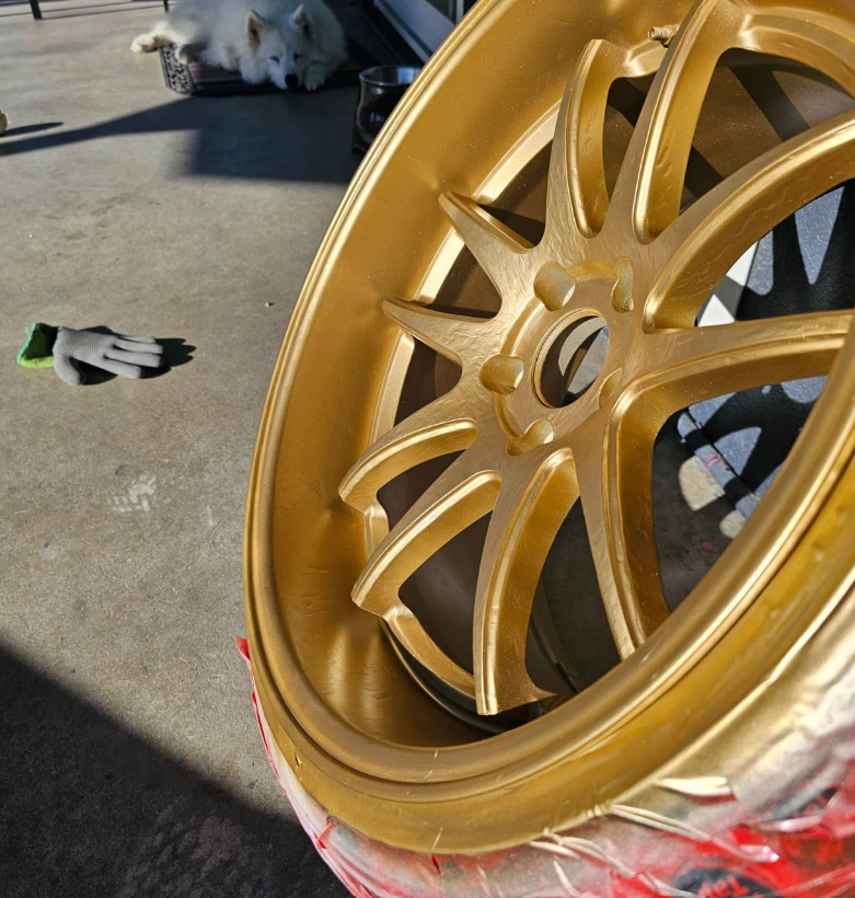 Gold Wheels Spray Paint Rims Steel Aluminum Alloy Plastic Metallic ...