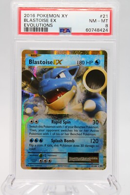 Pokémon XY Evolution 21/108 Blastoise EX PSA 8 | eBay