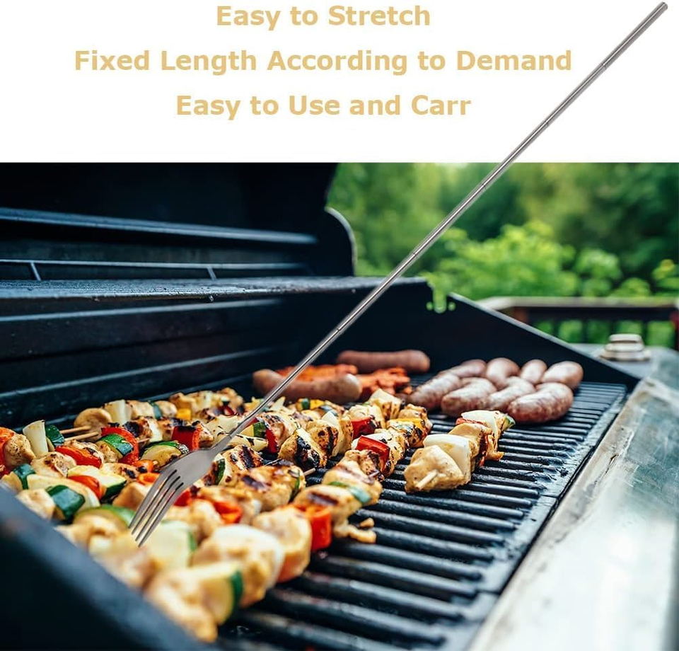 Extendable Fork - Stainless Steel Dinner Fork - Metal Fruit Fork ...