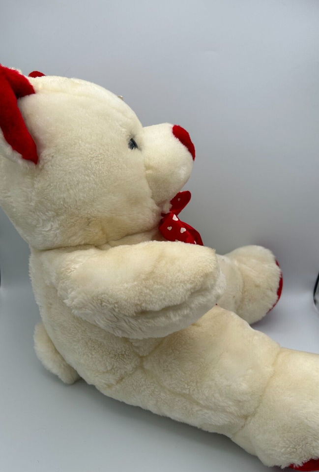Valentine's Day 16" Red Heart Nose Ear Teddy Bear w/ Hearts Bow Tie ...