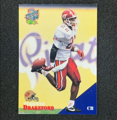 1994 Classic NFL Draft TYRONNE DRAKEFORD #54 San Francisco 49ers / VT ...
