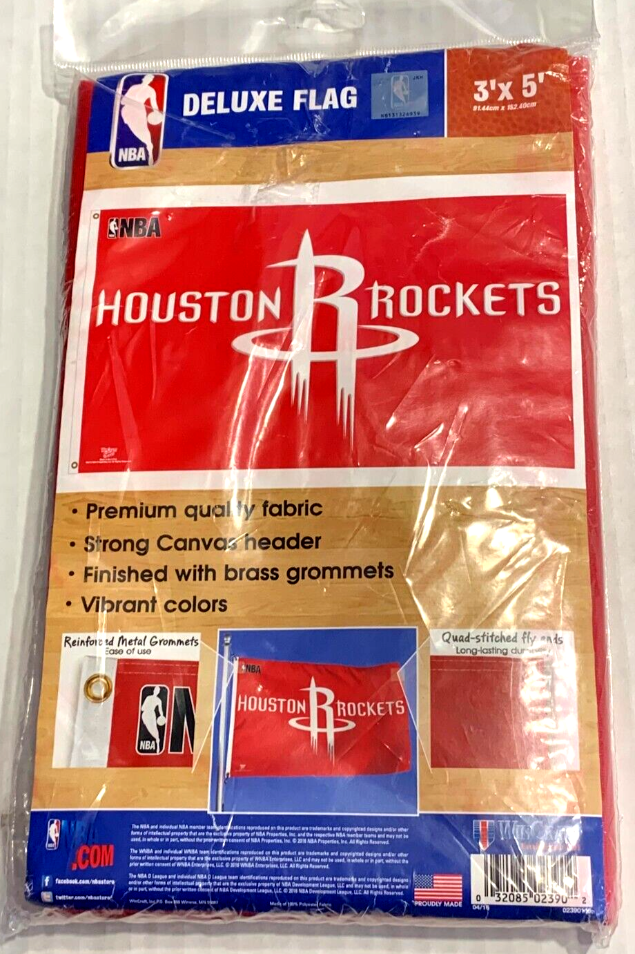 Houston Rockets Flag Deluxe 3 Ft x 5 Ft NBA Basketball Team Flag Brand ...