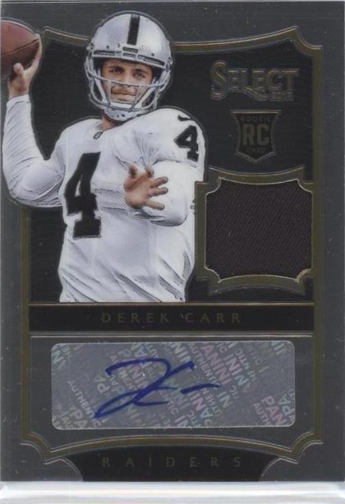 2014 Panini Select - Rookie Autograph Jerseys Derek Carr #221 /149 (AU ...