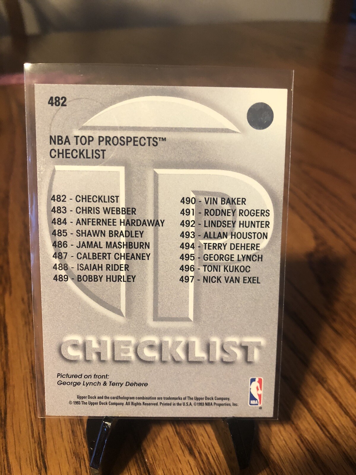 1993-94 Upper Deck - Checklist George Lynch, Terry Dehere #482 (RC) for sale online | eBay