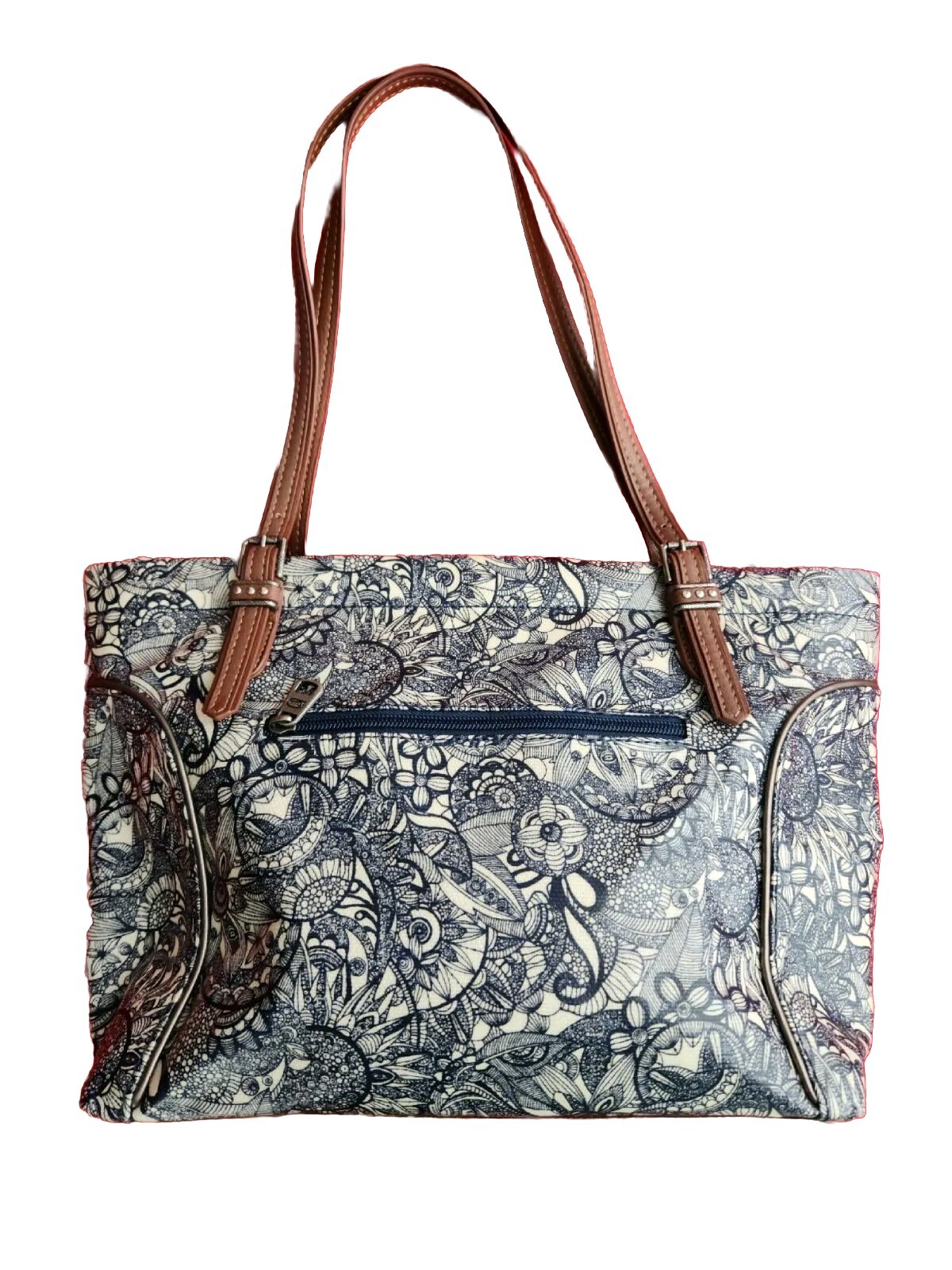 Sakroots Gray Artist Circle "Spirit Desert" Poly Coated Canvas Purse ...