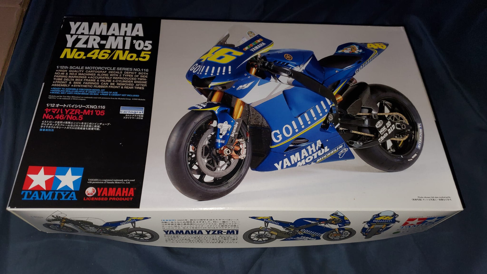1/12 Tamiya Yamaha '05 YZR-M1 14116 No.46 Rossi + Assen GP 2007 decal ...