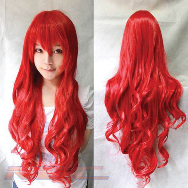 Womens/Ladies 80cm Long CURLY WAVY Cosplay/Costume/Anime/Party Full ...