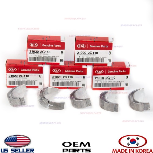 GENUINE CRANKSHAFT MAIN BEARING set 10pcs KIA HYUNDAI 2.0L 2.4L ...