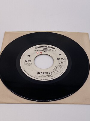 Faces / Stay With Me / Promo 45 / Rod Stewart / White Label / Dope 70s ...
