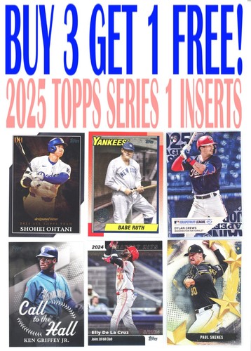 2025 Topps Series One INSERTS (BUY 3 GET 1 FREE!) You Pick/Complete ...
