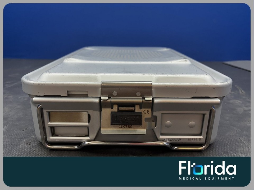 AESCULAP STERILE STERILIZATION INSTRUMENT CONTAINER CASE JK740 WITH LID ...