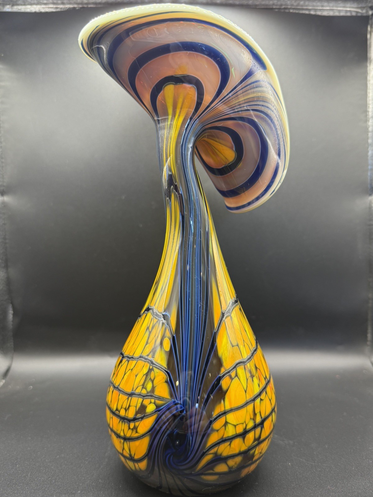 David Lotton Studio Art Glass Pulpit Vase one of one commission piece ...