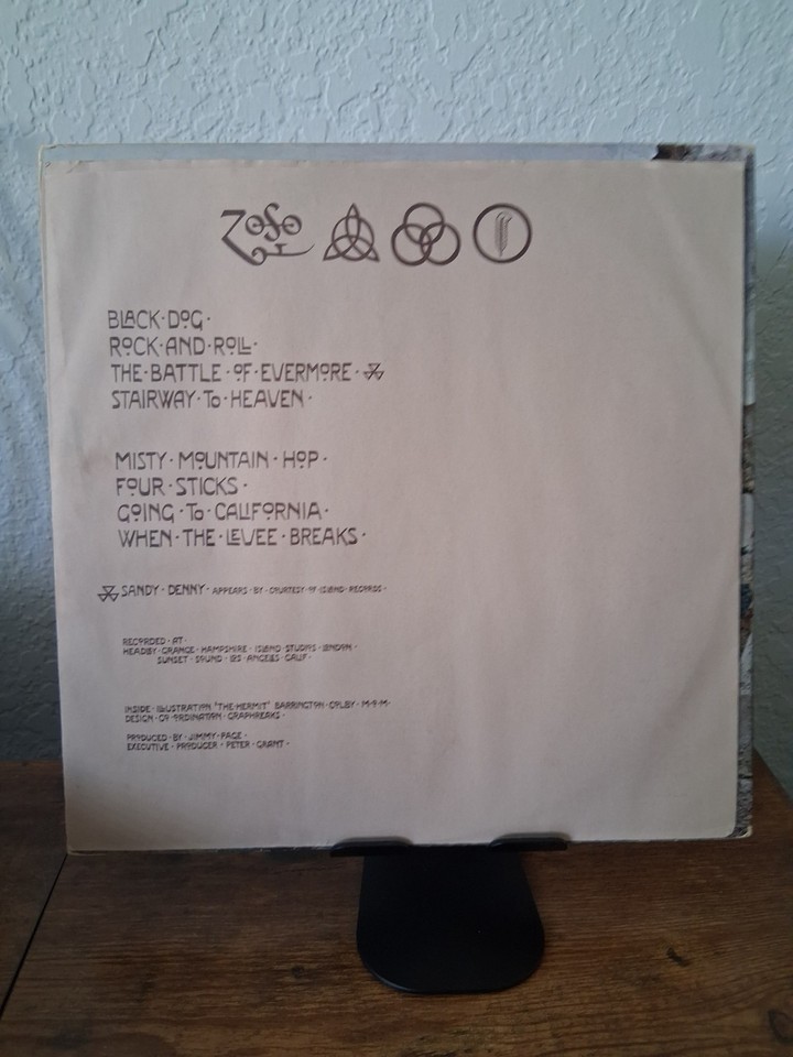 LED ZEPPELIN IV- ZOSO (Rune) - ATLANTIC SD 19129 - NM | eBay