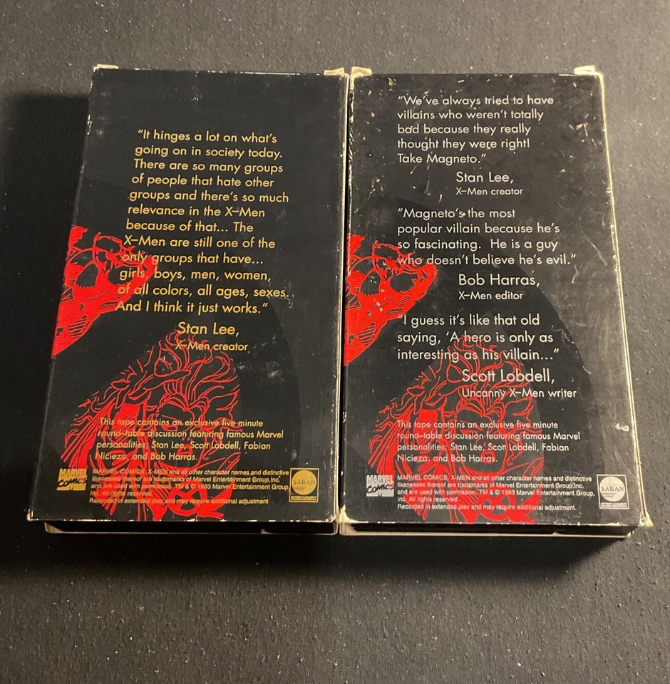 X-Men Creators Choice Volume 1 & 2 VHS Tapes Cartoon Marvel Comics Stan ...