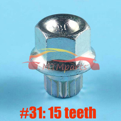 15 Teeth Anti-theft Wheel Bolt Lock Nut Key Adapter For BMW 6 7 Series ...