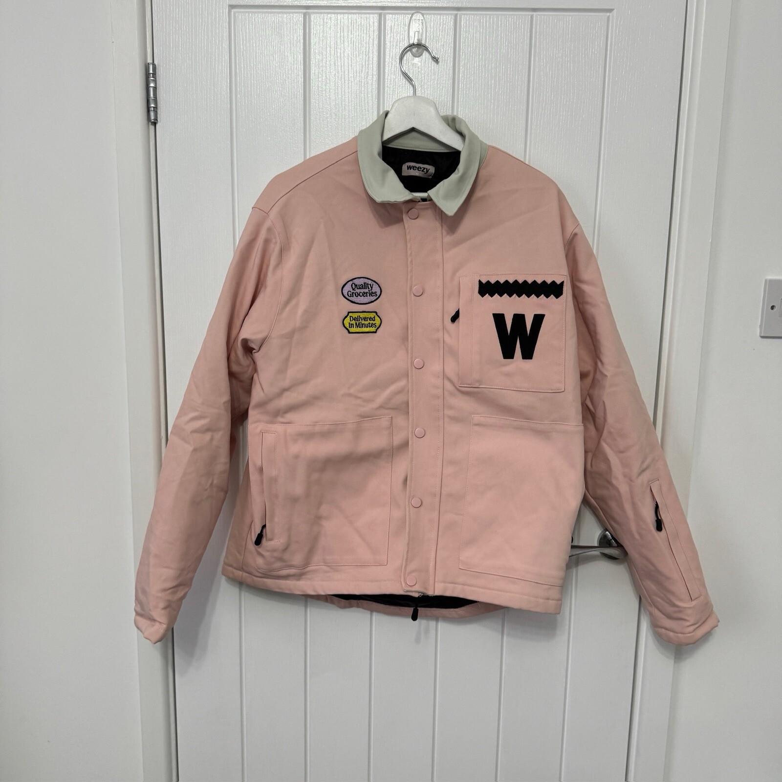 Weezy Grocery Delivery Company Jacket Pink Men’s Size… - Gem