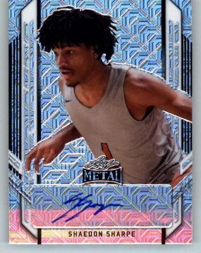 2021-22 Leaf Metal Mojo Autograph Silver #BA-SS1 Shaedon Sharpe ARC RC ...