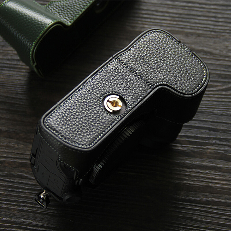 Genuine Leather Handmade Camera Half Cases Bag Cover Protection Fit For ...