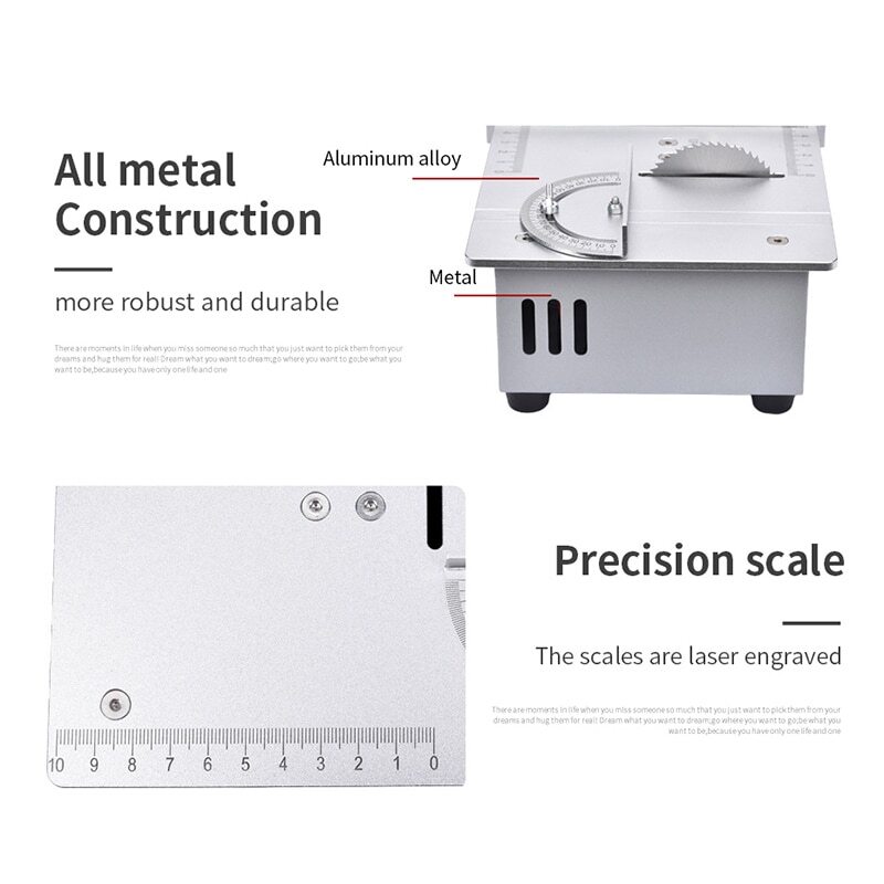 Multifunction Mini Table Saw Electric Small Bench Saw DIY Hobby Model ...