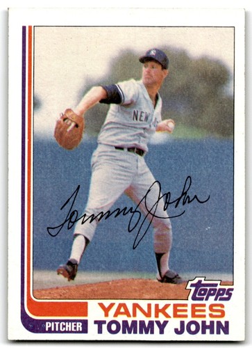 1982 Topps Tommy John New York Yankees #75 | eBay