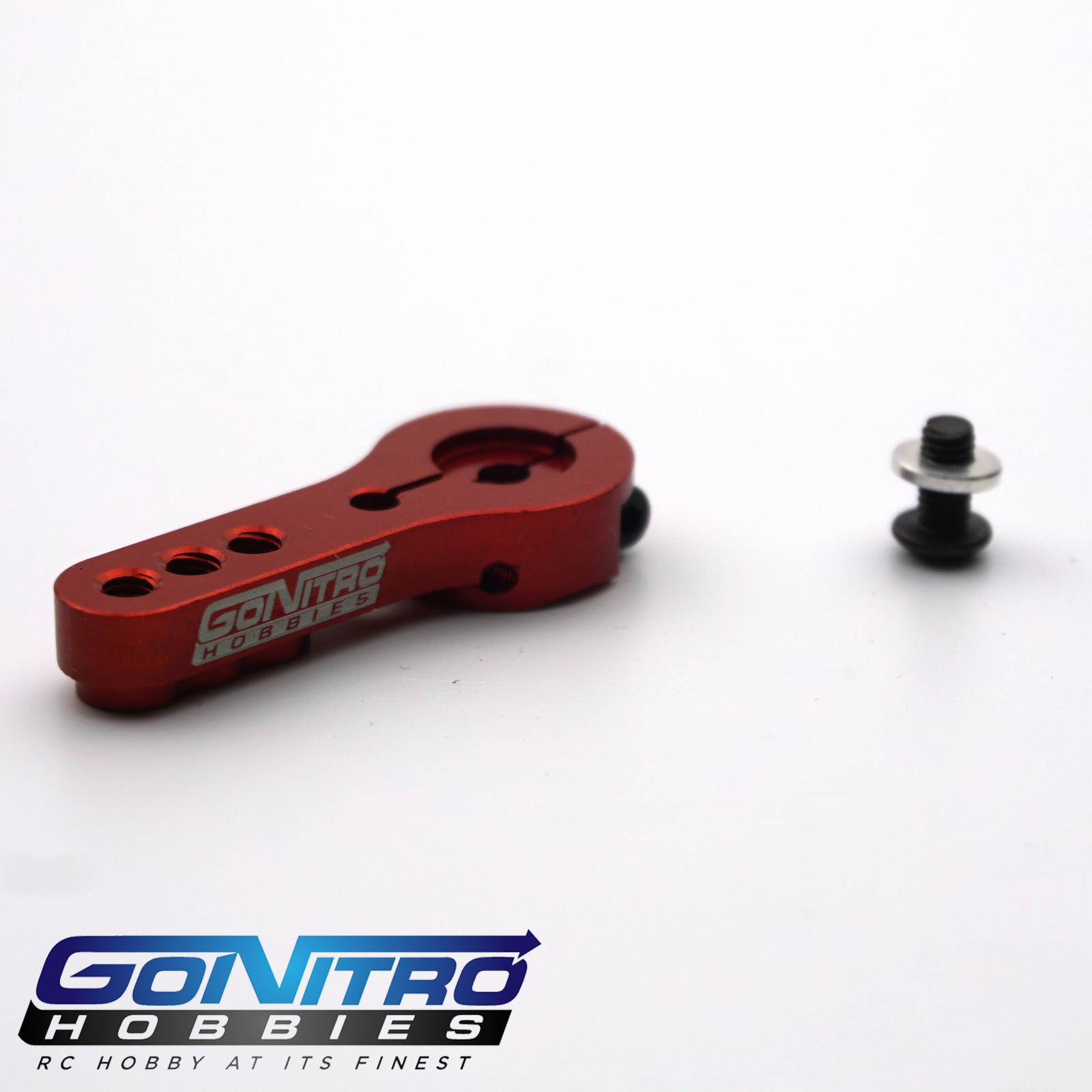 Go Nitro Hobbies 24T 3 Hole Aluminum Heavy Duty Servo Arm Red Hitec | eBay