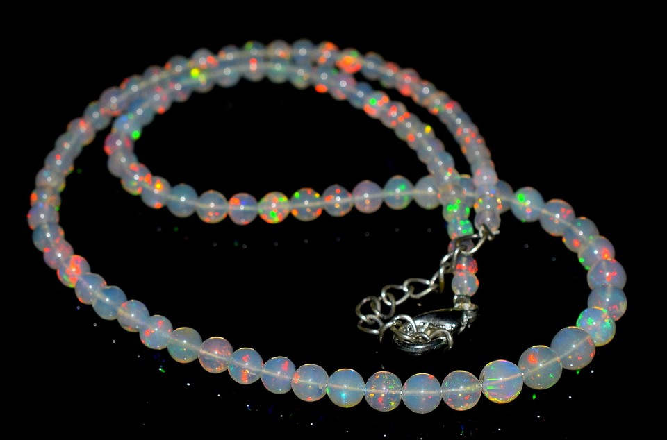Ethiopian Opal - Opal Balls Necklace - Opal Gemstone - Vintage Fire ...