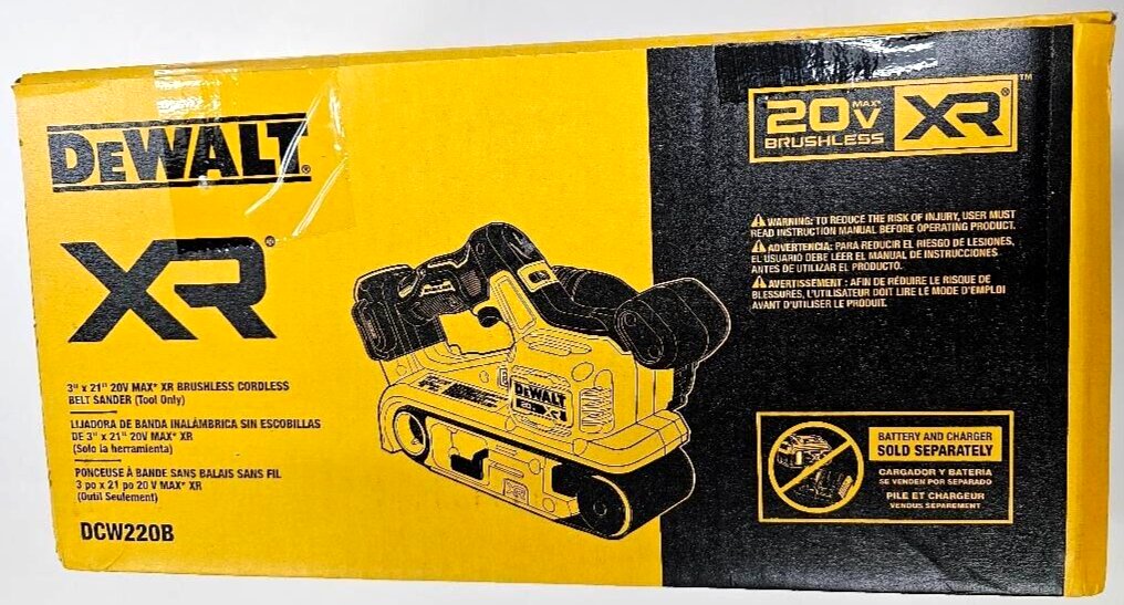 DeWalt DCW220B 20V Cordless 3" x 21" Belt Sander Brushless 20 Volt XR ...