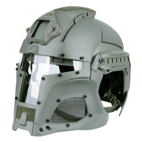 Tactical Retro Medieval Iron Warrior NVG Helmet Paintball Full Face ...
