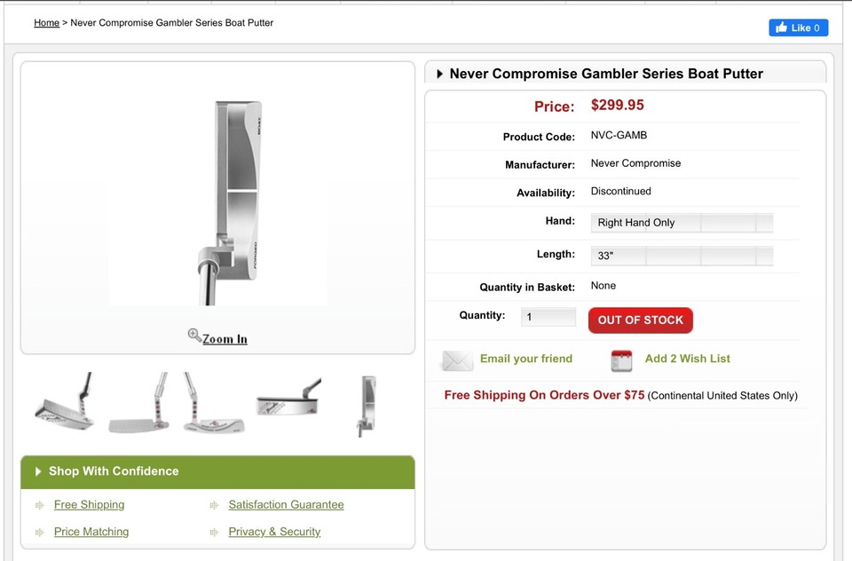 Never Compromise Gambler Series -Limited Edition Boat Right-Handed ...