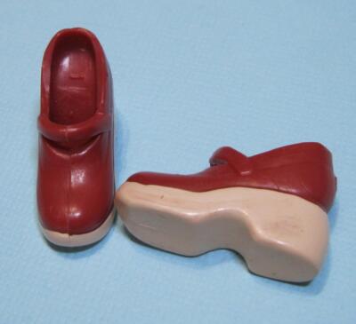 2007 Fashion FEVER PAK BARBIE DOLL WEDGE RUST MARY JANE OUTFITS SHOES ...