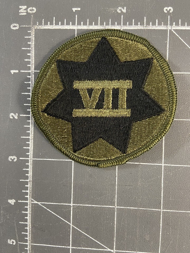 Vintage United States Army 7th VII Corps Patch Subdued Camouflage The ...