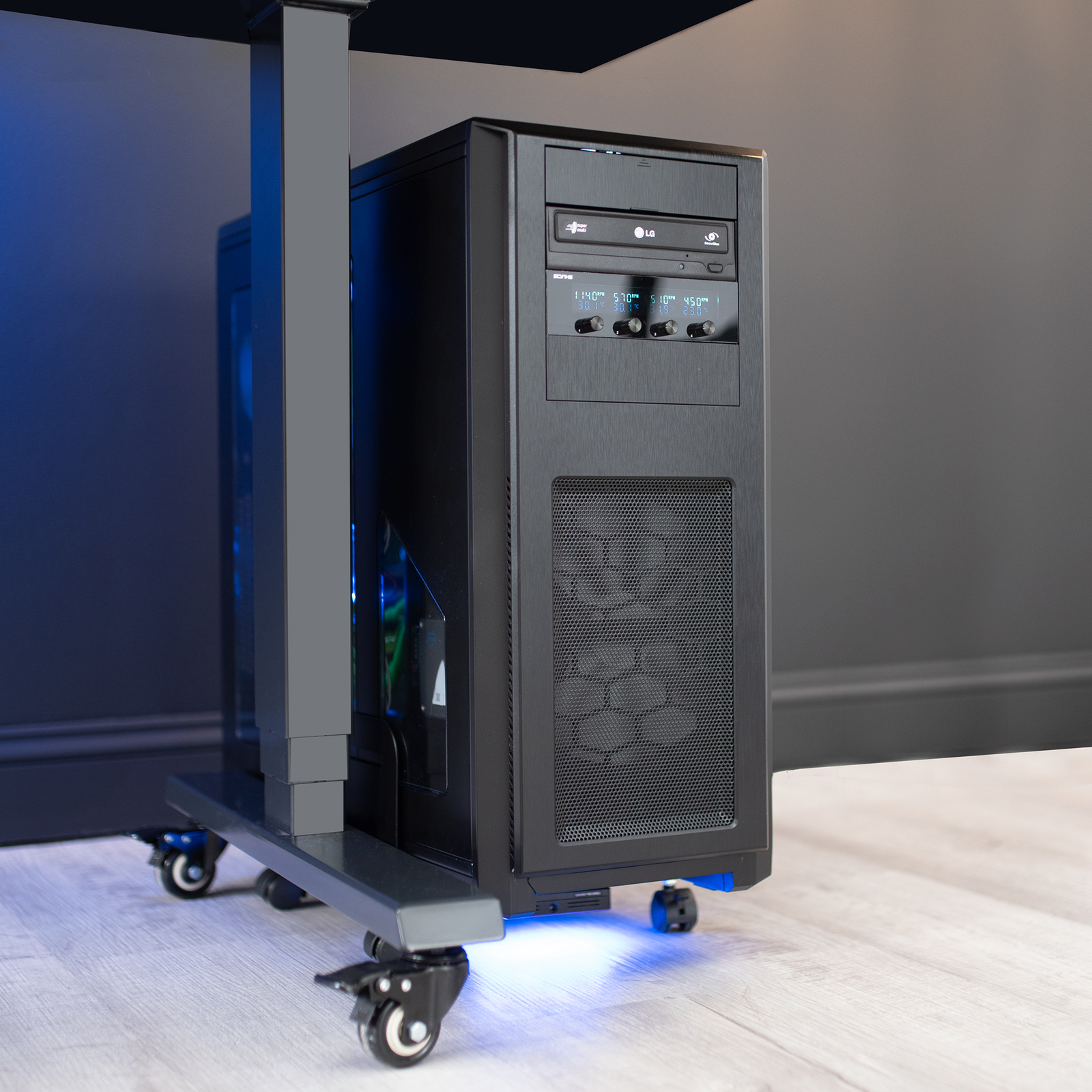 VIVO Black Computer Large Desktop ATX Case, CPU Rolling Stand ...