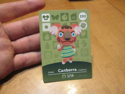 CANBERRA # 232 Welcome To Animal Crossing New Leaf Horizons AMIIBO Card ...
