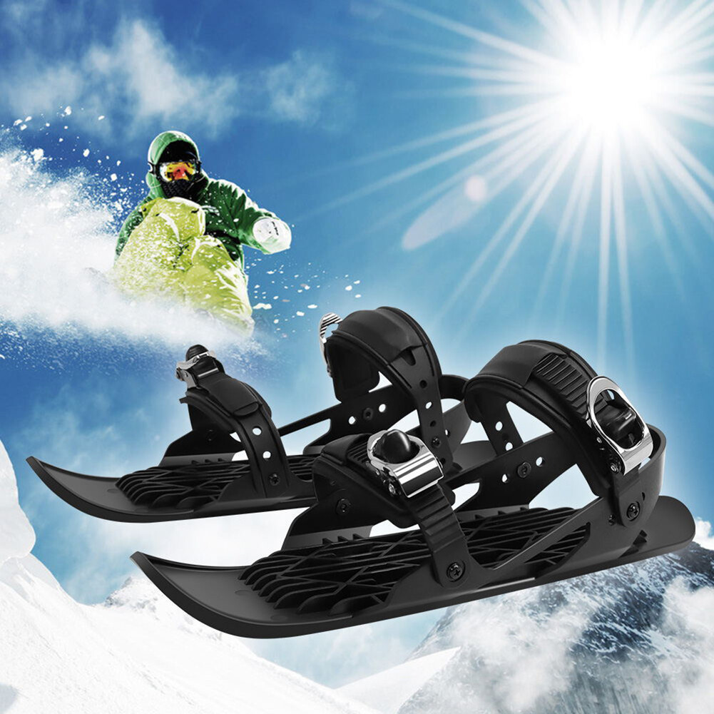 Mini Ski Skates Short Shoe Snowblades Adjuatable Teens for Skiing ...