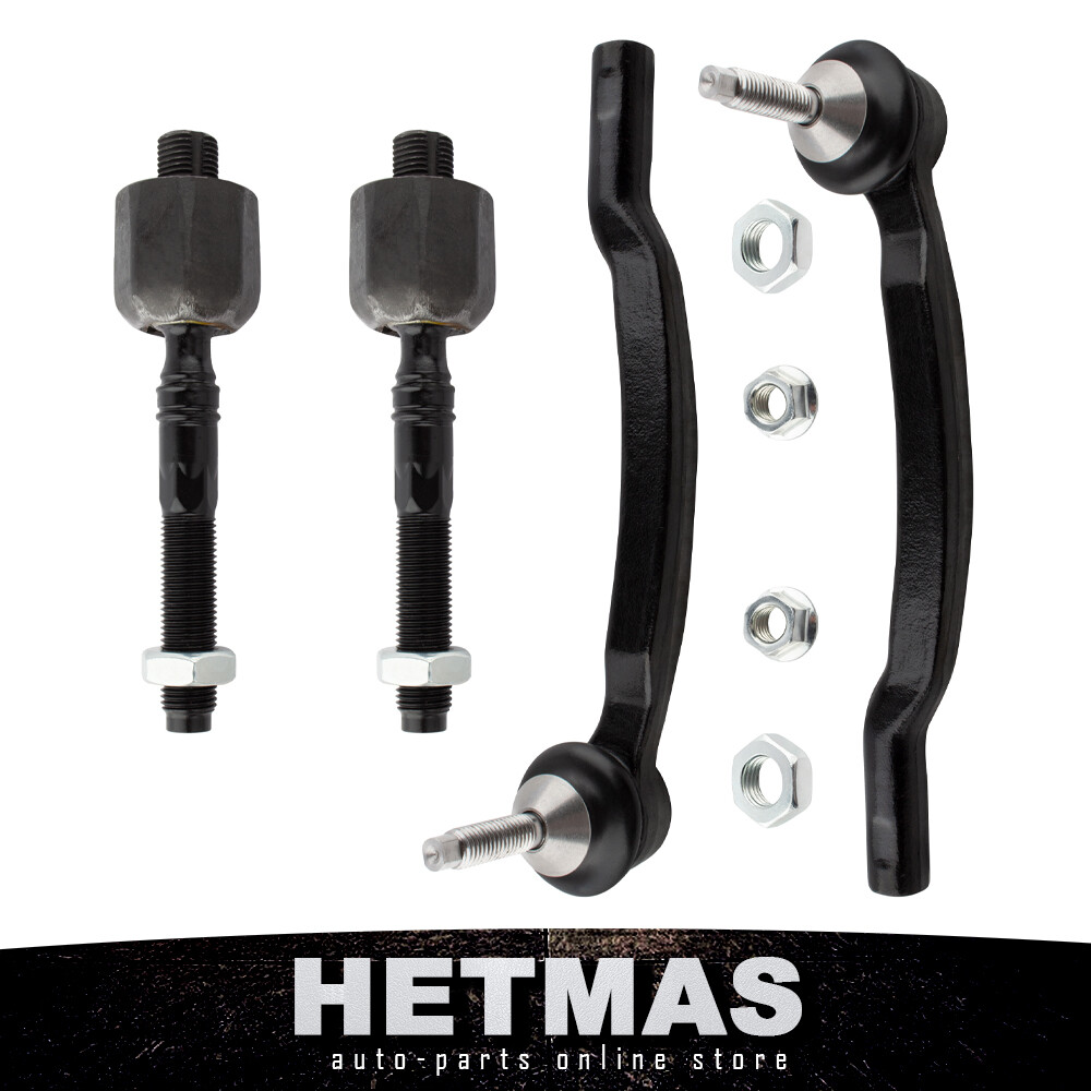 4PC Front Inner Outer Tie Rod Ends Kit For Volvo V70 01-02 XC70 03-07 ...