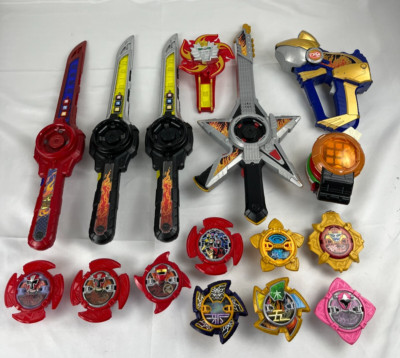 Power Rangers Ninja Steel Ninninger DX Sword Shuriken Ster Set Bundle ...