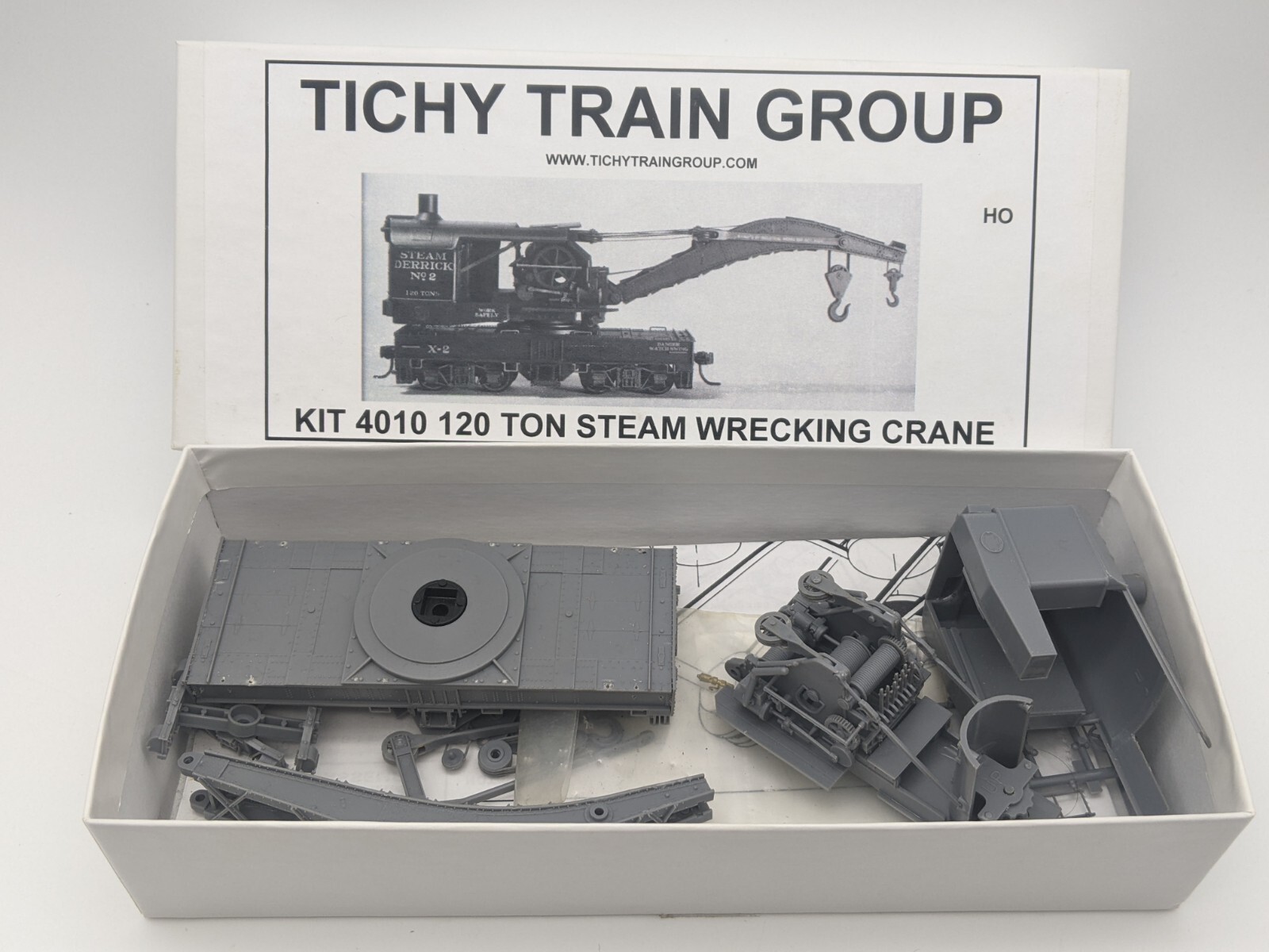 HO SCALE TICHY TRAIN GROUP KIT 4010 STEAM WRECKING CRANE ASSEMBLED | eBay
