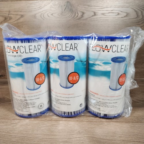 Set of 3 Flow Clear Pool Filter Cartridges III - A/C | eBay