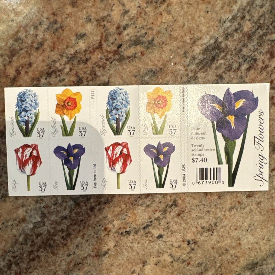 USPS STAMPS #3903b SPRING FLOWERS CONVERTIBLE PANE 20 MINT | eBay
