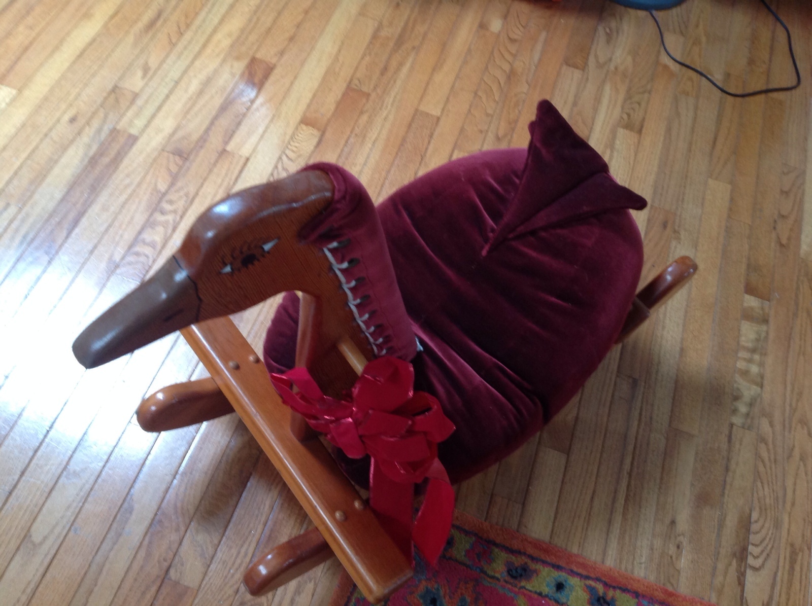 Christmas Goose Custom made by Amish mother goose rocking chair seat ...