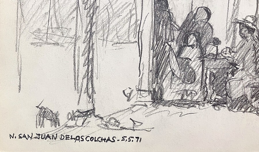 Fritz Kocher Pencil Drawing Nuevo San Juan de Las Colchas Michoacan ...