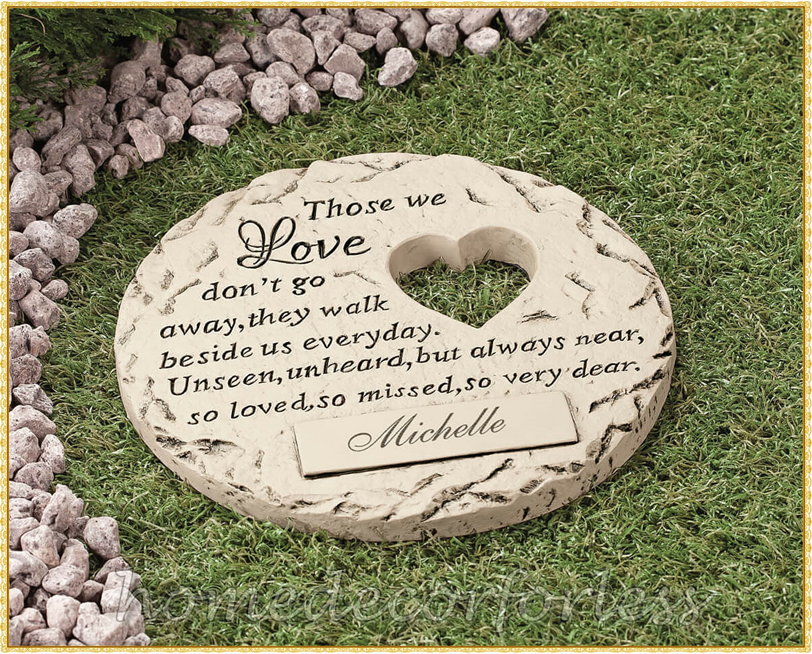 PERSONALIZED THOSE WE LOVE Memorial Stepping Stone Garden Grave Marker ...