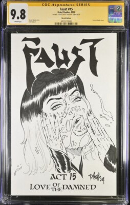 FAUST # 15 CGC 9.8 SS SIGNED AND SKETCHED TIM VIGIL VERY LOW PRINT ...