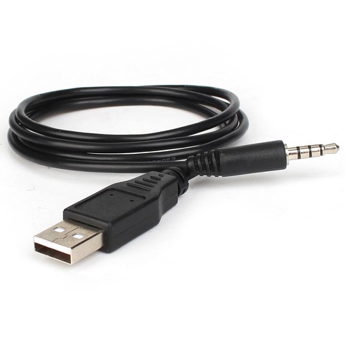 USB 2.0 to Mini A Male 3.5mm Jack Plug Audio Easily charge Cable 1m PC ...