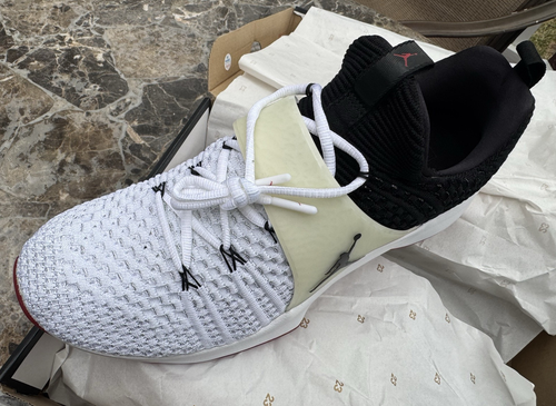 Jordan Mens Trainer 2 Flyknit White/Black/Gym Red Size 12 US New in Box ...